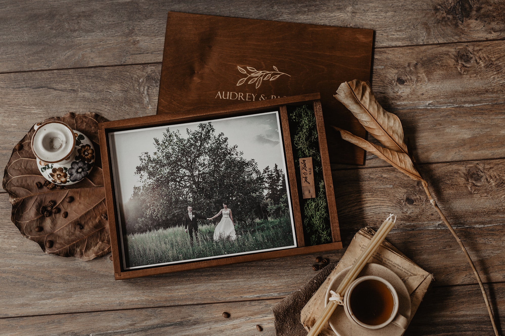 8 x 10 sliding lid photo box + compartment – Photo Pandora