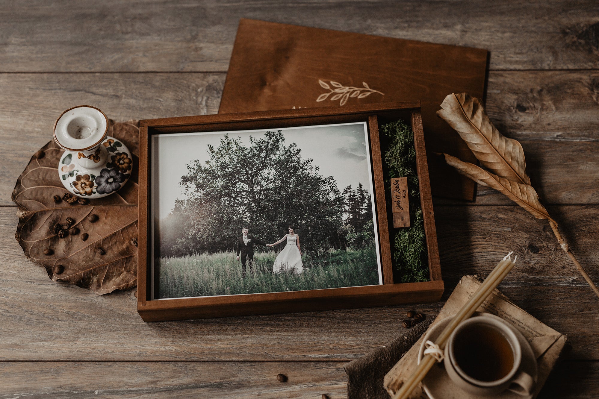 8 x 10 sliding lid photo box + compartment – Photo Pandora