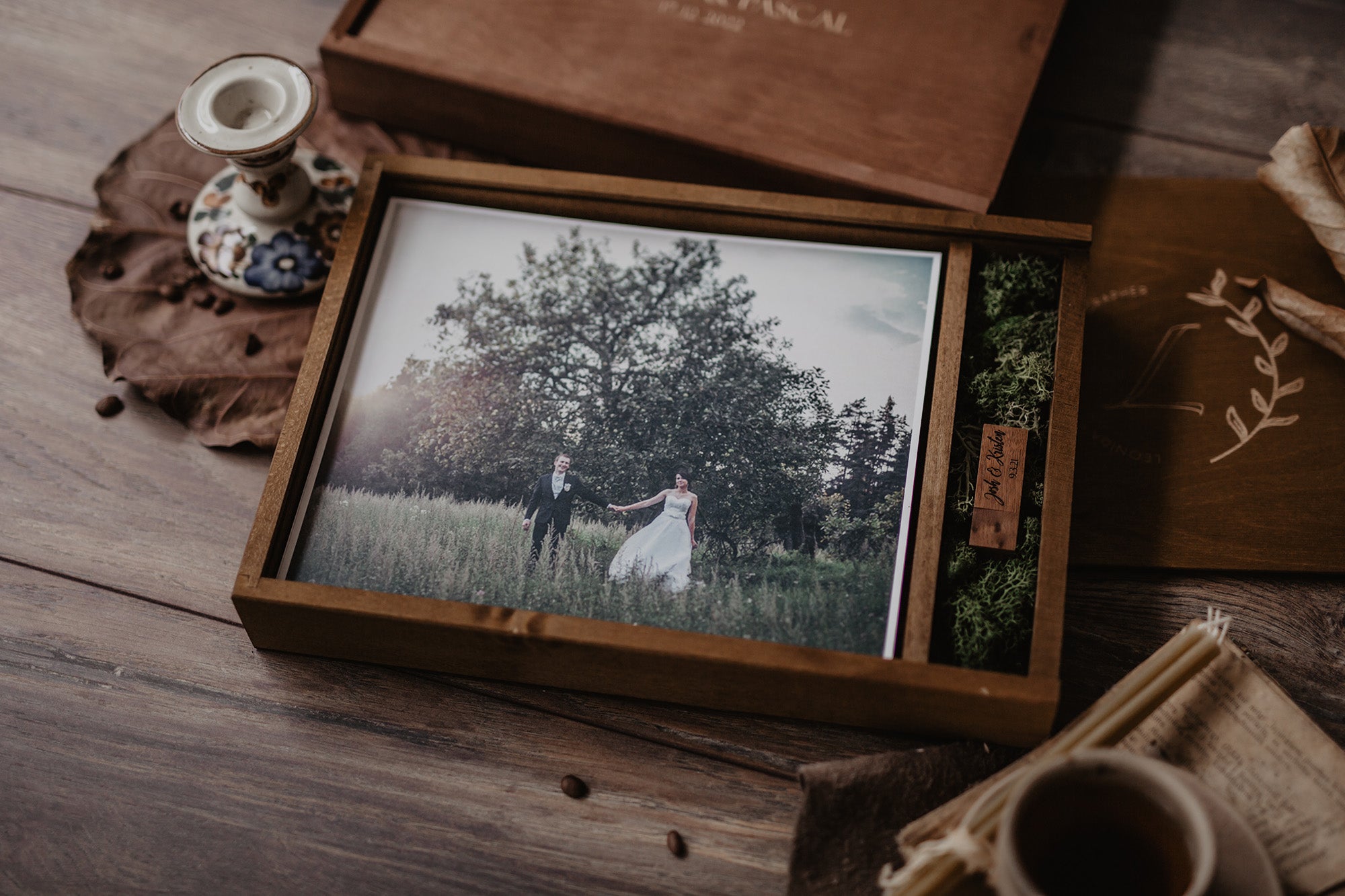 8 x 10 sliding lid photo box + compartment – Photo Pandora